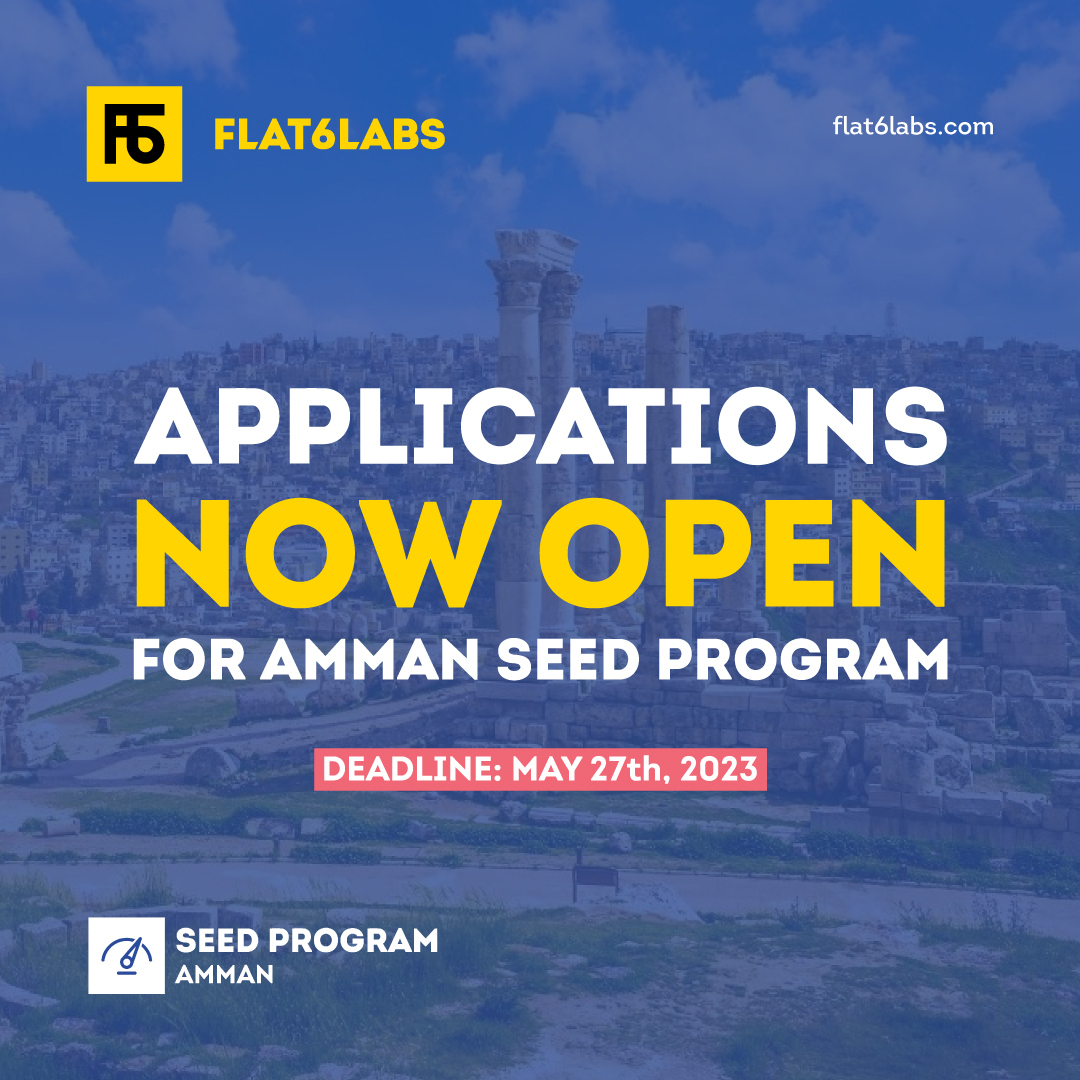 Invitation to register in Flat6Labs Amman Seed Program Cycle 5 – int@j